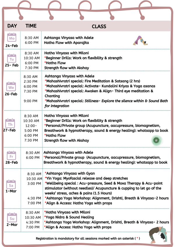 Schedule – The Yoga House